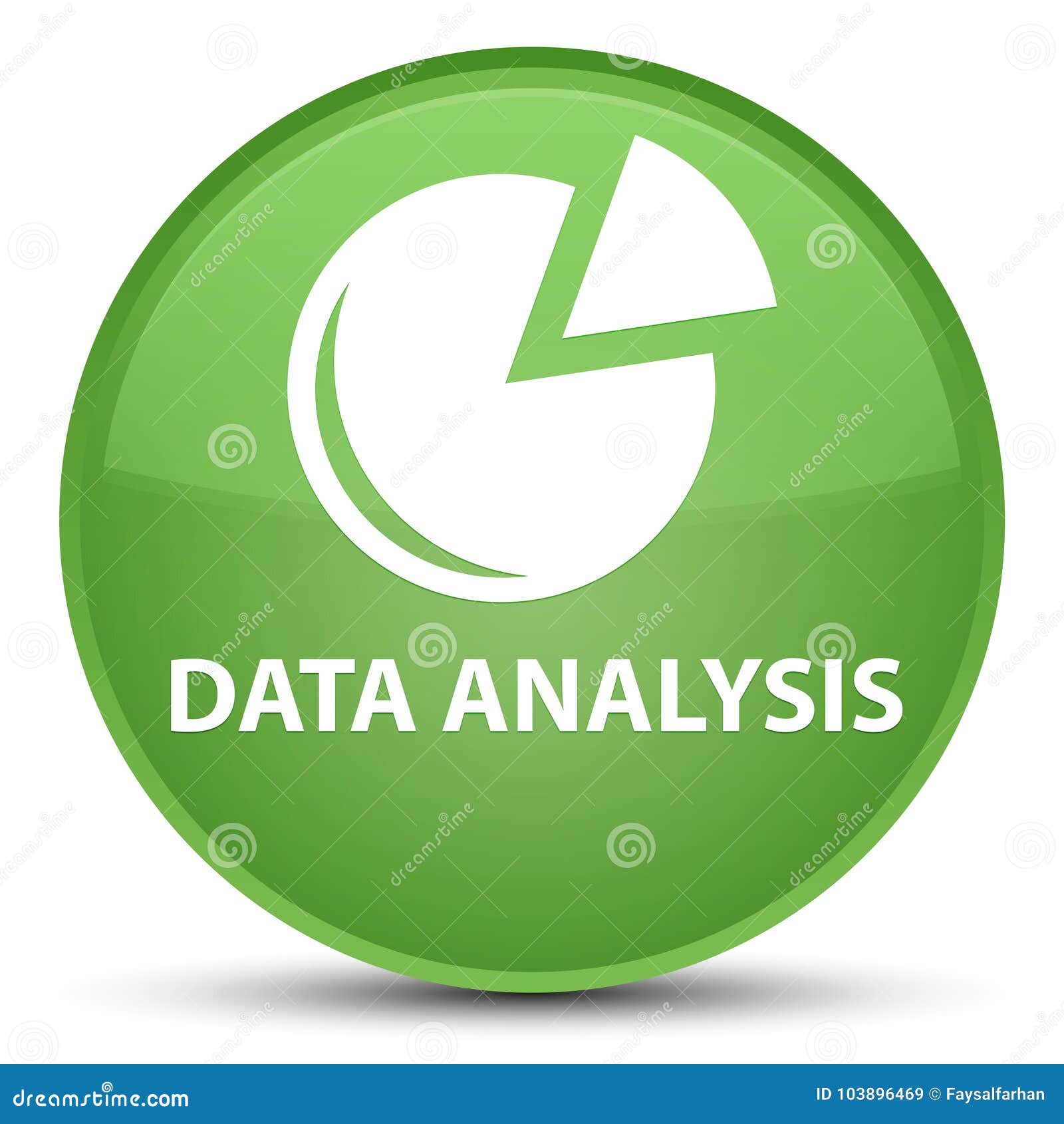 Data Analysis (graph Icon) Special Soft Green Round Button Stock ...