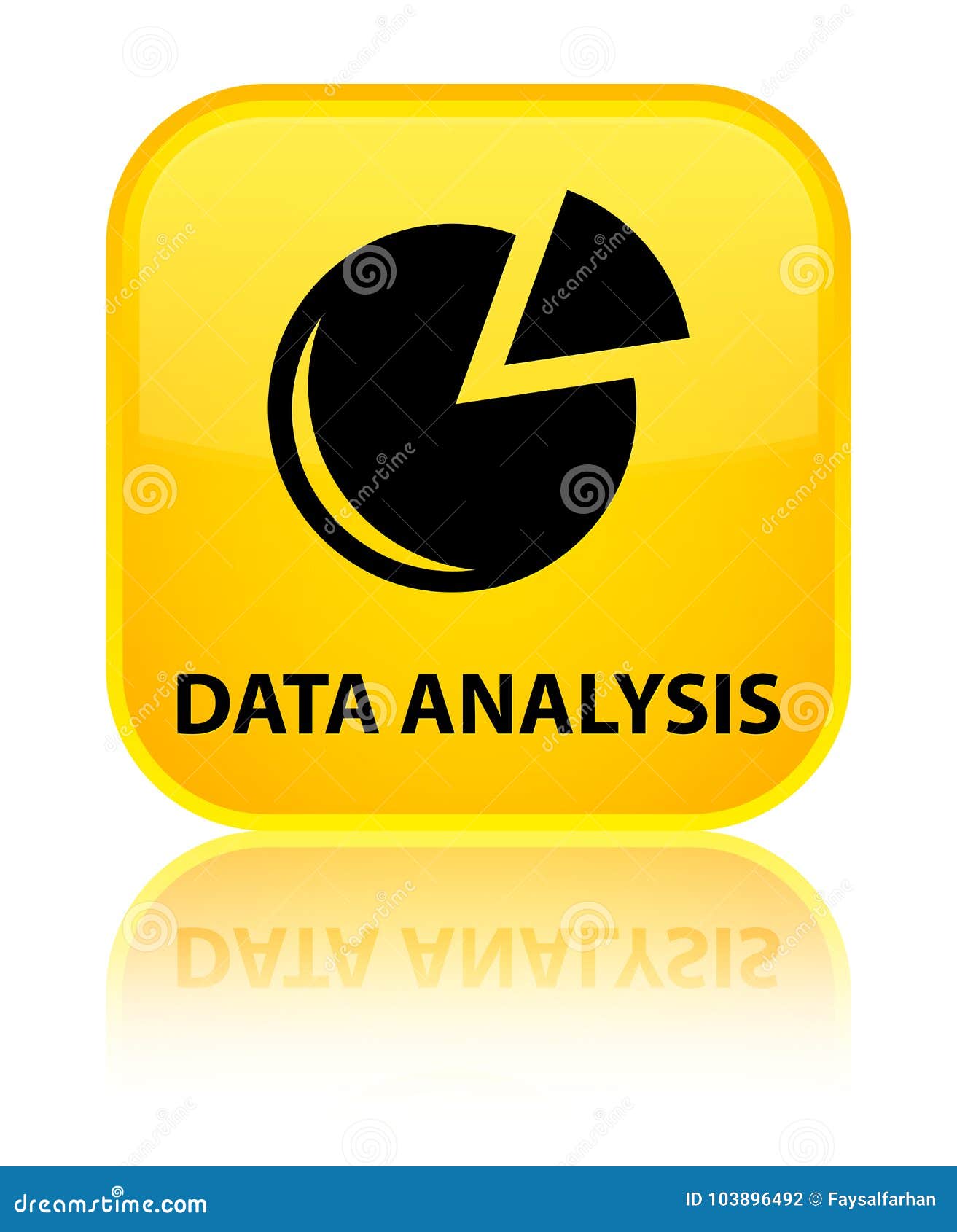 Data Analysis (graph Icon) Special Yellow Square Button Stock ...
