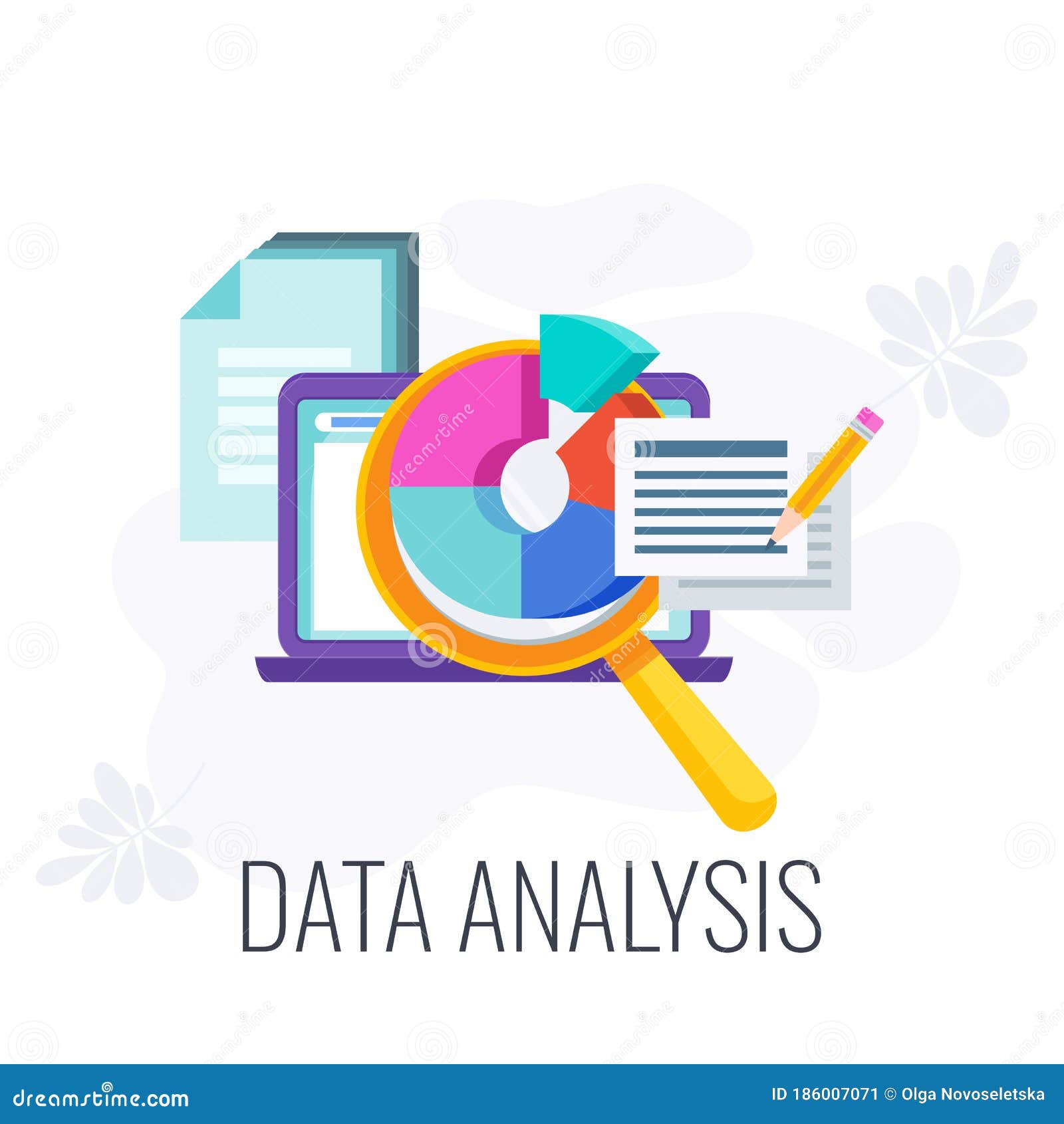 Data Analysis Icon. Market Research. Flat Vector Illustration Stock ... Data Analysis Icon. Market Research. Flat Vector Illustration Stock ...