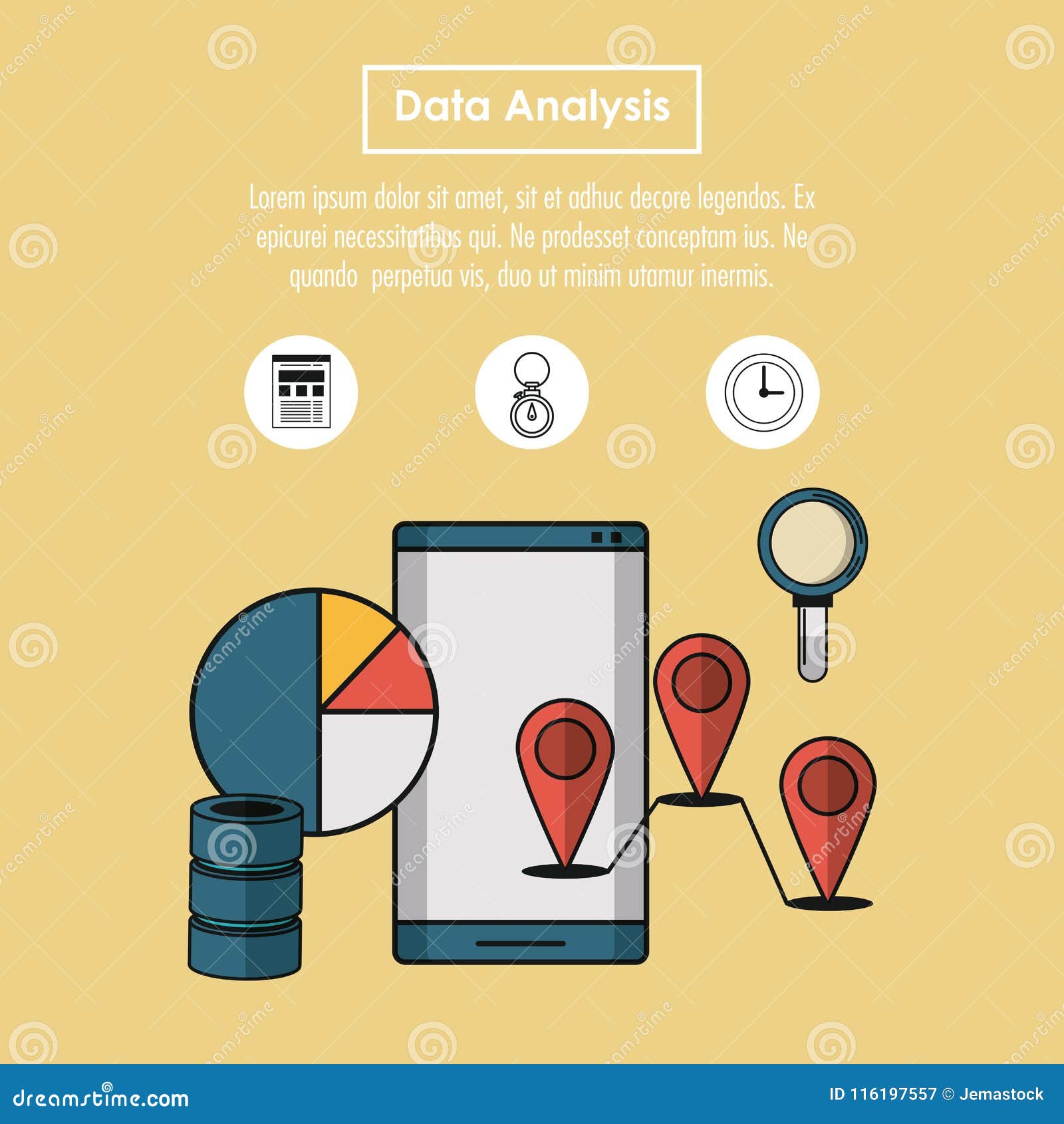 Data analysis infographic stock vector. Illustration of graphic - 116197557