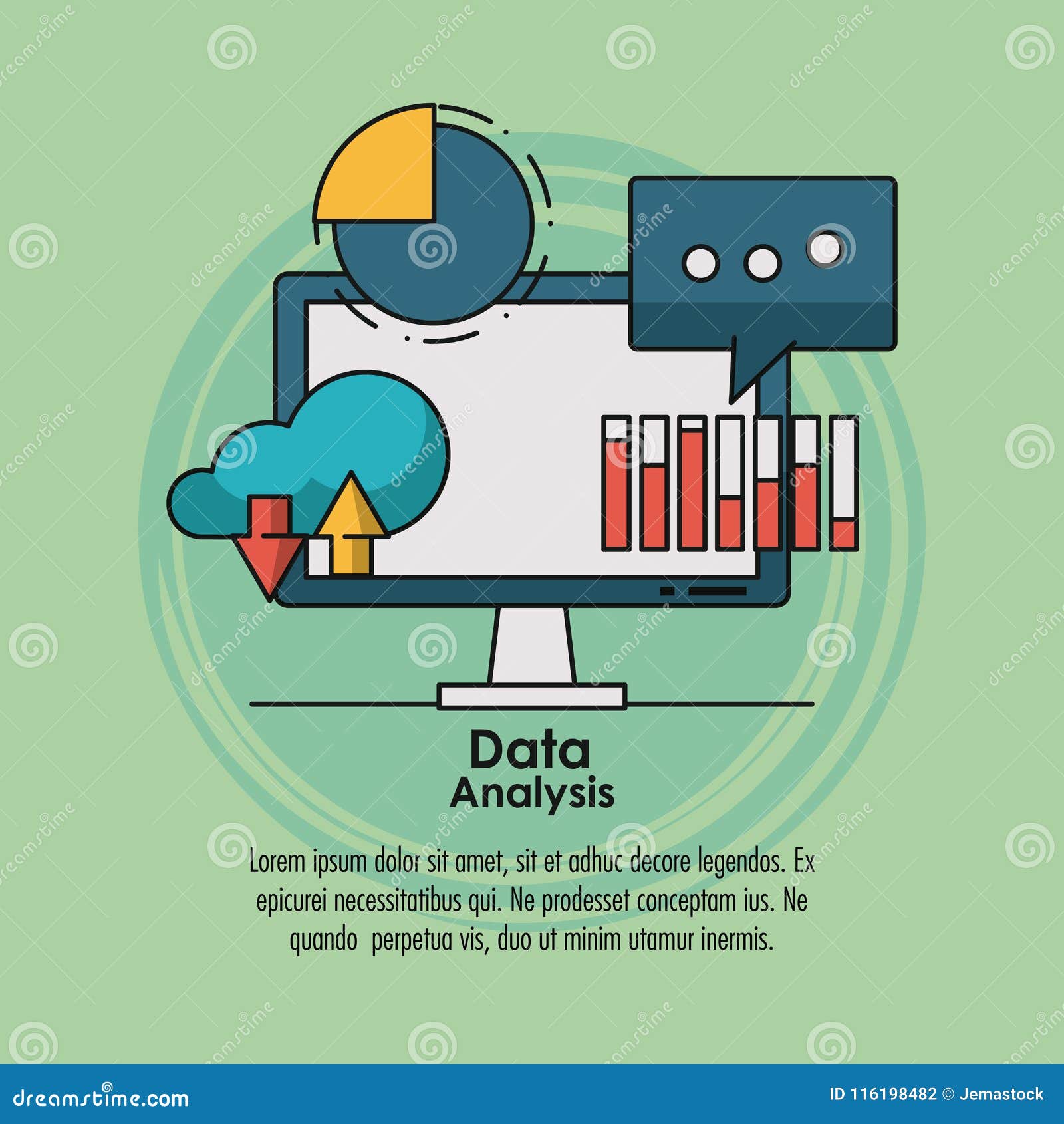 Data analysis infographic stock vector. Illustration of design - 116198482
