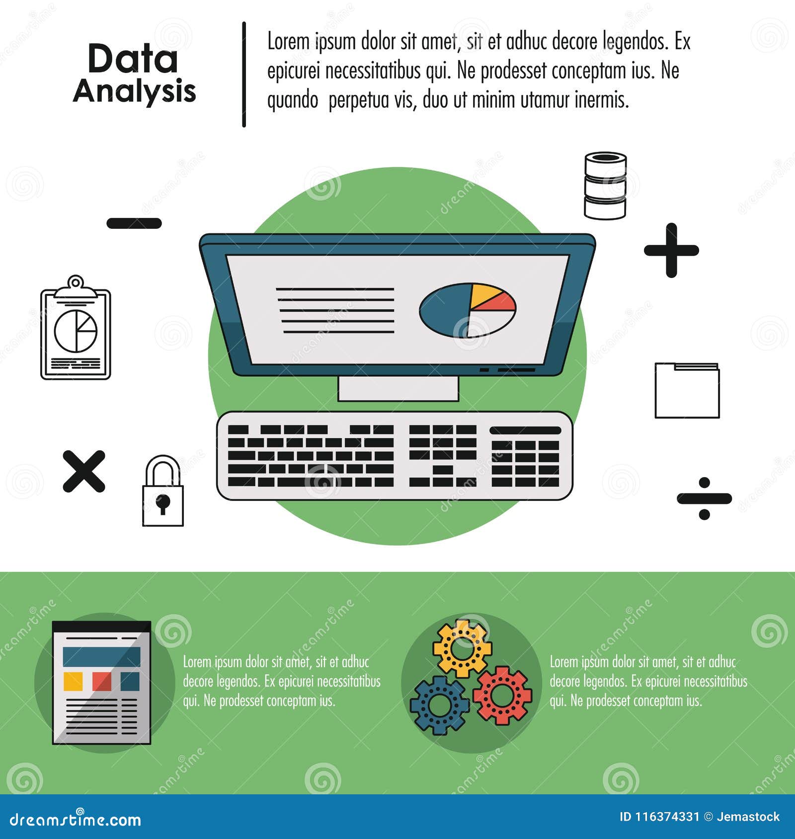 Data analysis infographic stock vector. Illustration of abstract ...