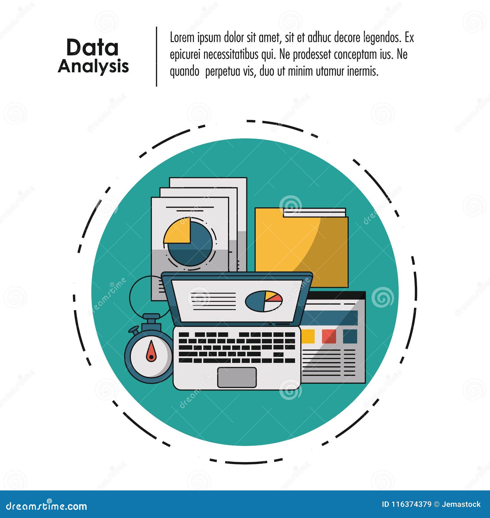 Data analysis infographic stock vector. Illustration of folder - 116374379