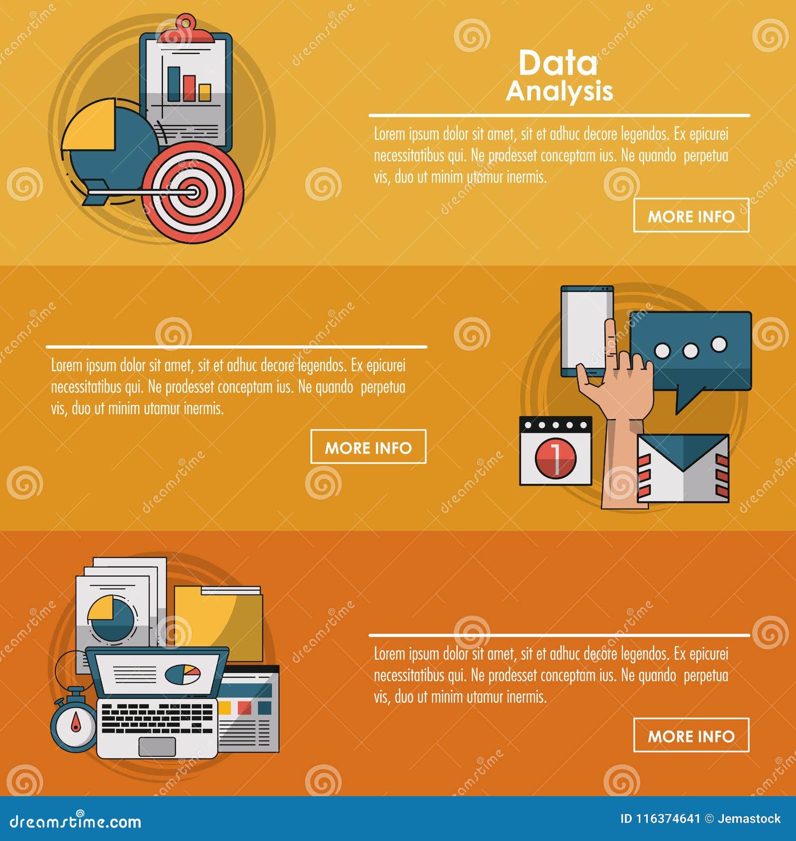 Data analysis infographic stock vector. Illustration of financial ...