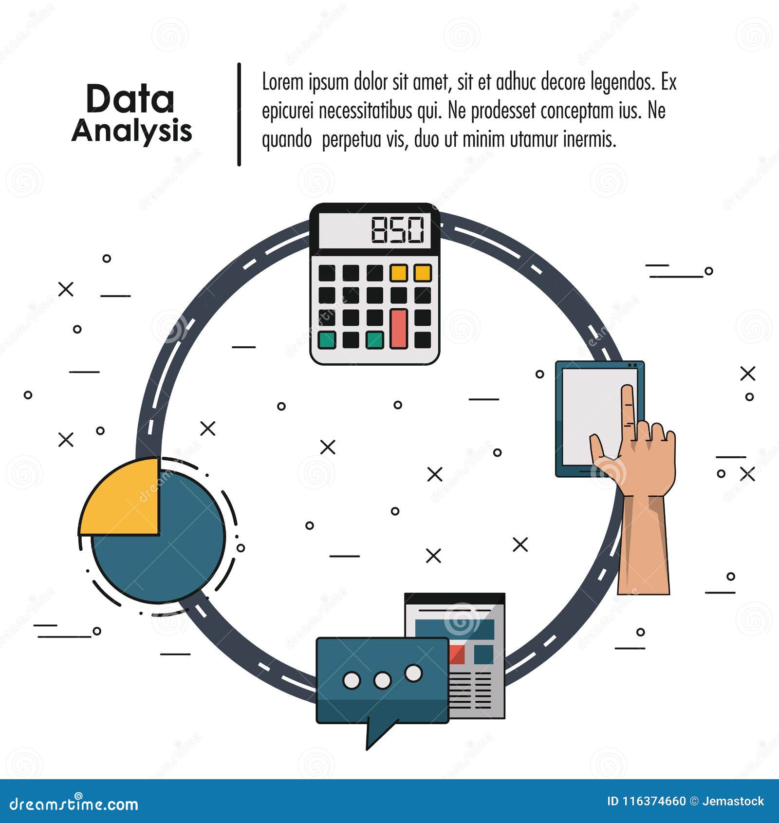 Data analysis infographic stock vector. Illustration of application ...