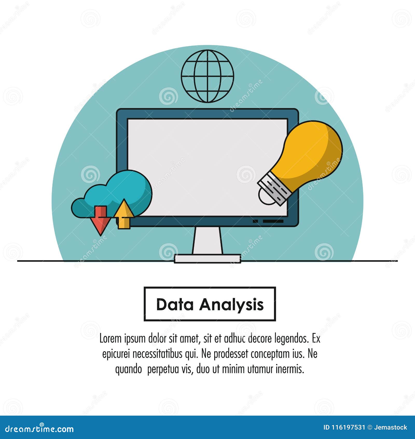 Data analysis infographic stock vector. Illustration of flyer - 116197531