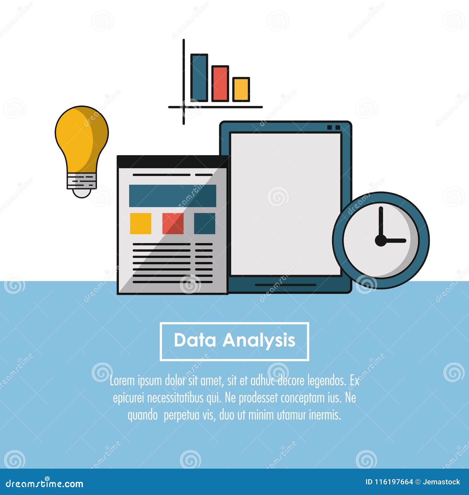 Data analysis infographic stock vector. Illustration of graphic - 116197664