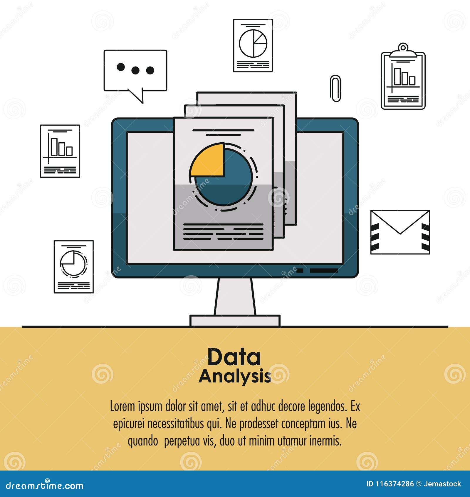 Data analysis infographic stock vector. Illustration of budget - 116374286