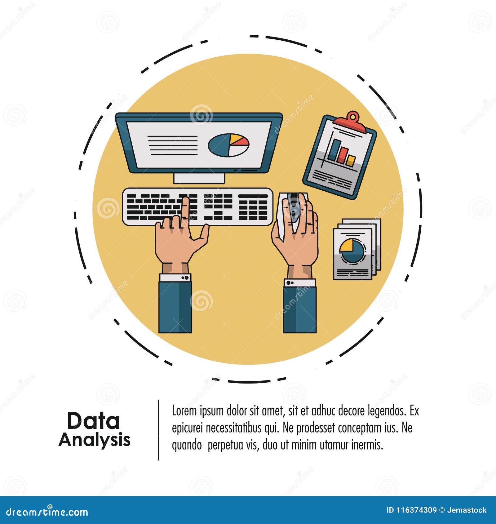 Data analysis infographic stock vector. Illustration of budget - 116374309