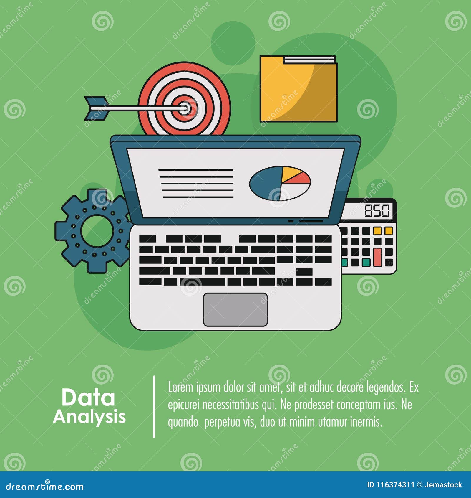 Data analysis infographic stock vector. Illustration of business ...
