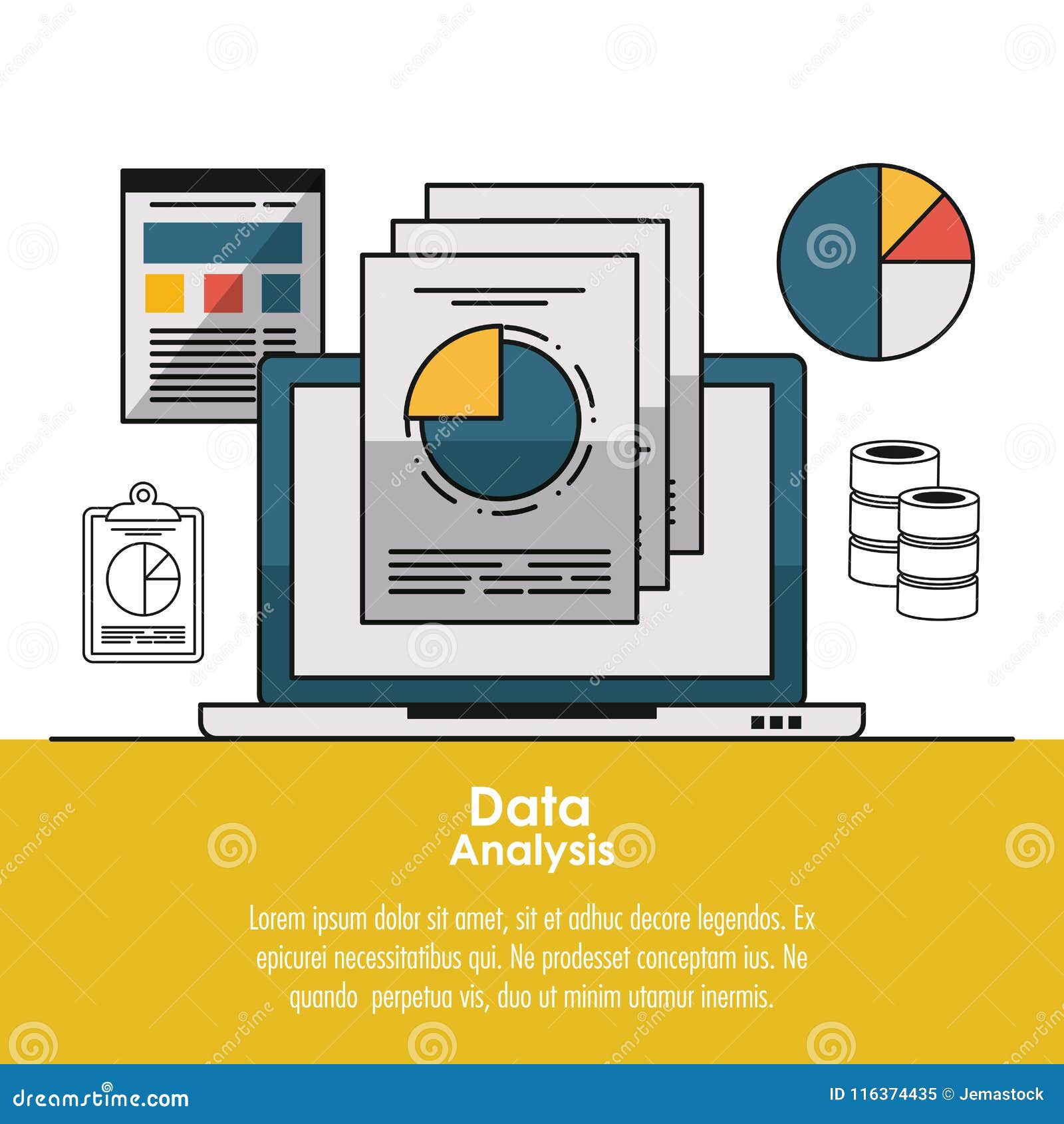 Data analysis infographic stock vector. Illustration of layout - 116374435