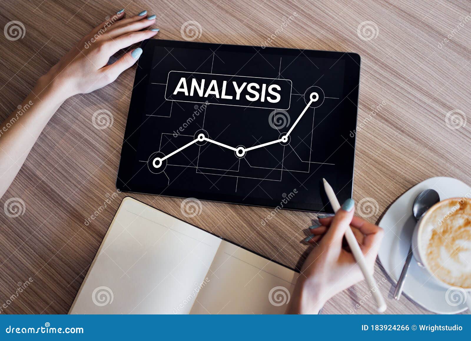 Data Analysis, Internet and Technology Concept on Device Screen. Stock ...