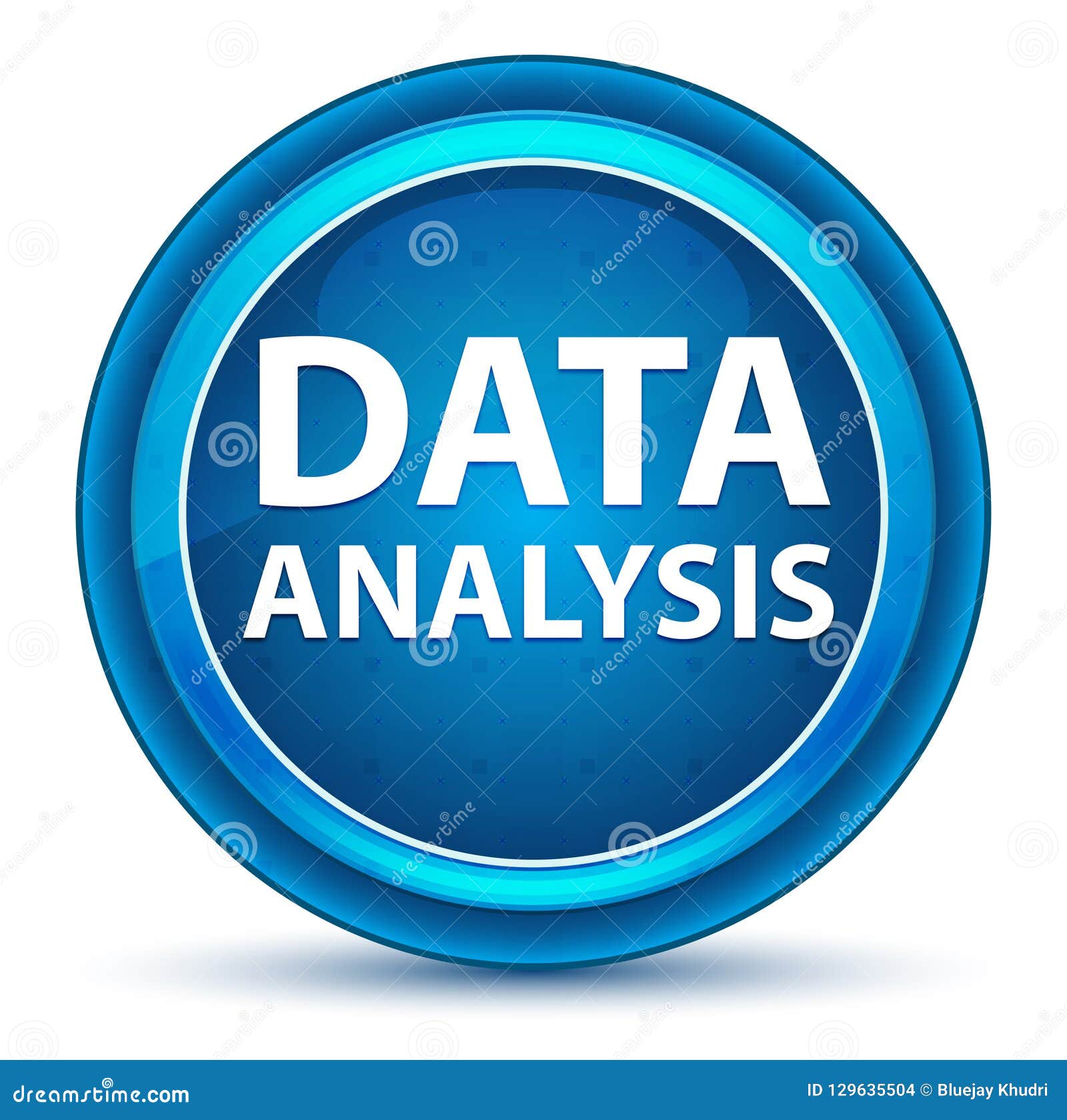 Data Analysis Eyeball Blue Round Button Stock Illustration ...