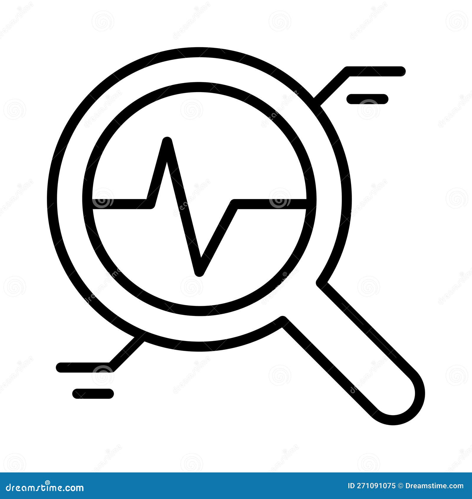 Data analysis line icon stock vector. Illustration of share - 271091075