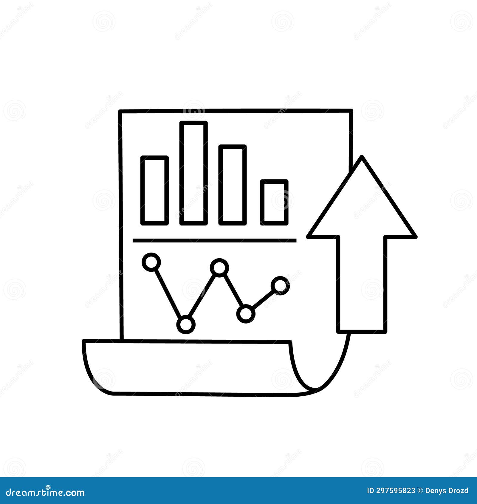 Data Analysis Line Icon Vector. Analytics Illustration Sign. Statistics ...