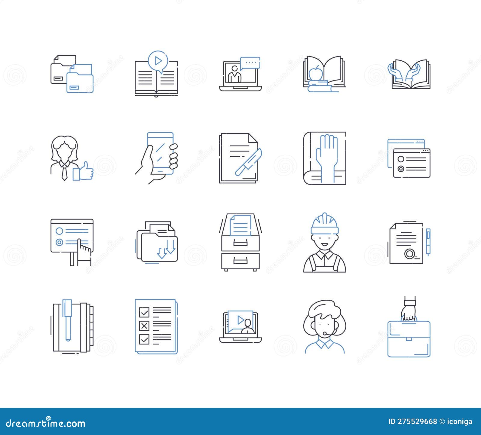 Analytics And Insights Line Icons Collection Data Metrics Analysis Trends Visualization