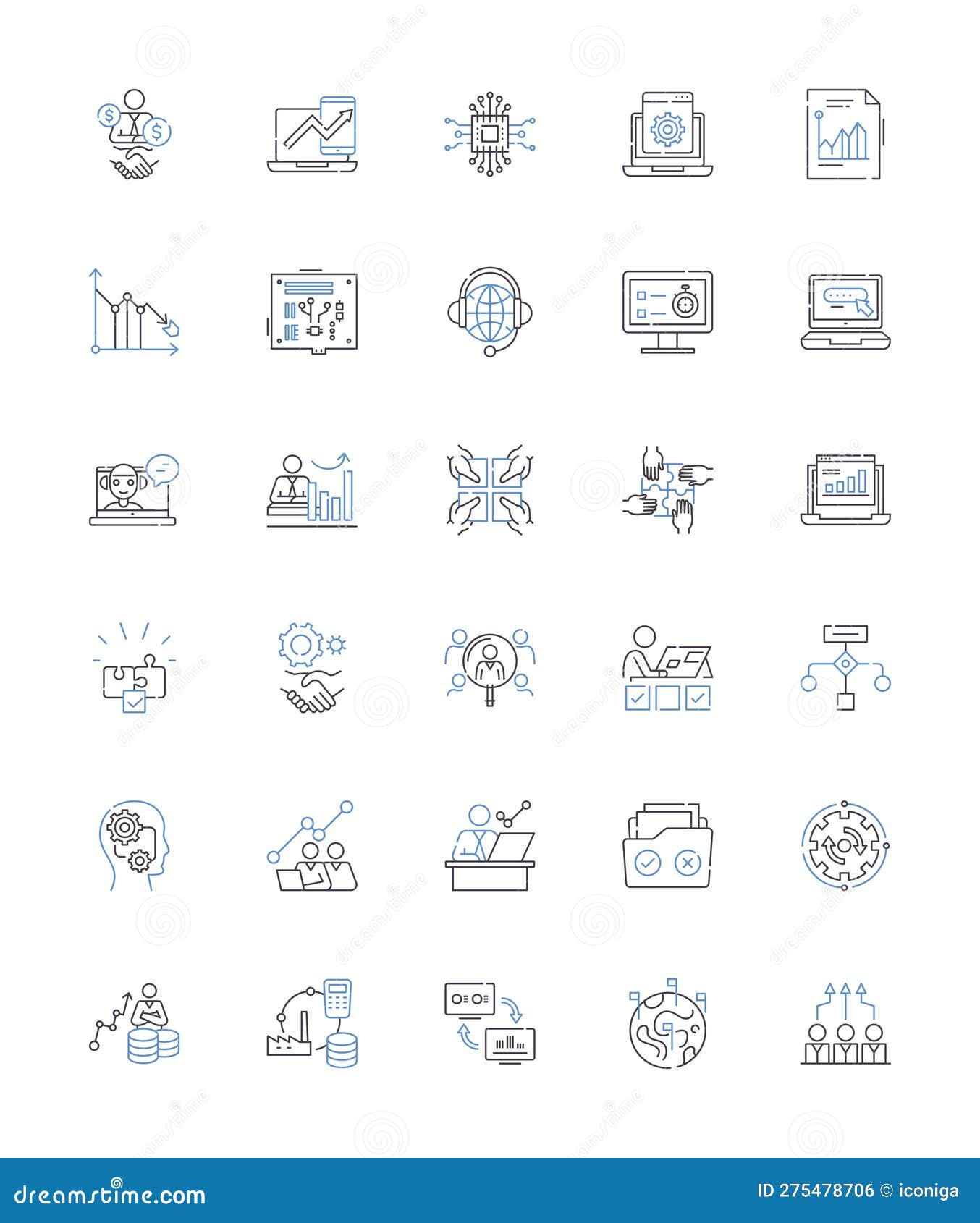 Data Analysis Line Icons Collection. Analytics, Statistics, Modeling ...
