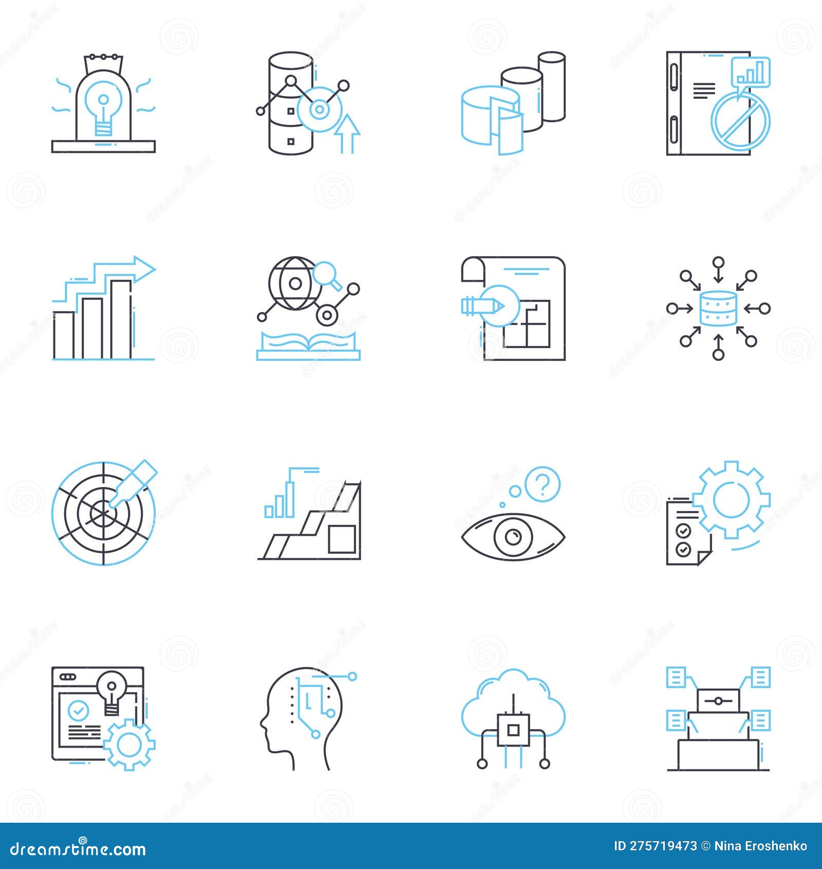 Data Analysis Linear Icons Set. Insights, Metrics, Analytics ... Data Analysis Linear Icons Set. Insights, Metrics, Analytics ...