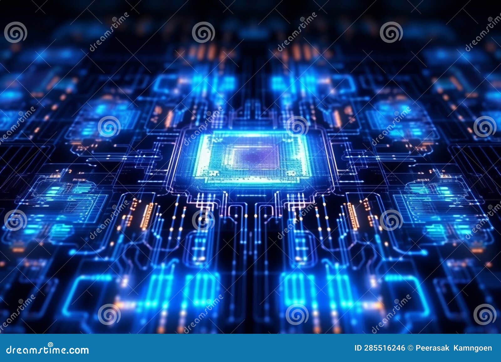 Data Analysis from Microchip Electronic Circuit, AI Generated Stock ...