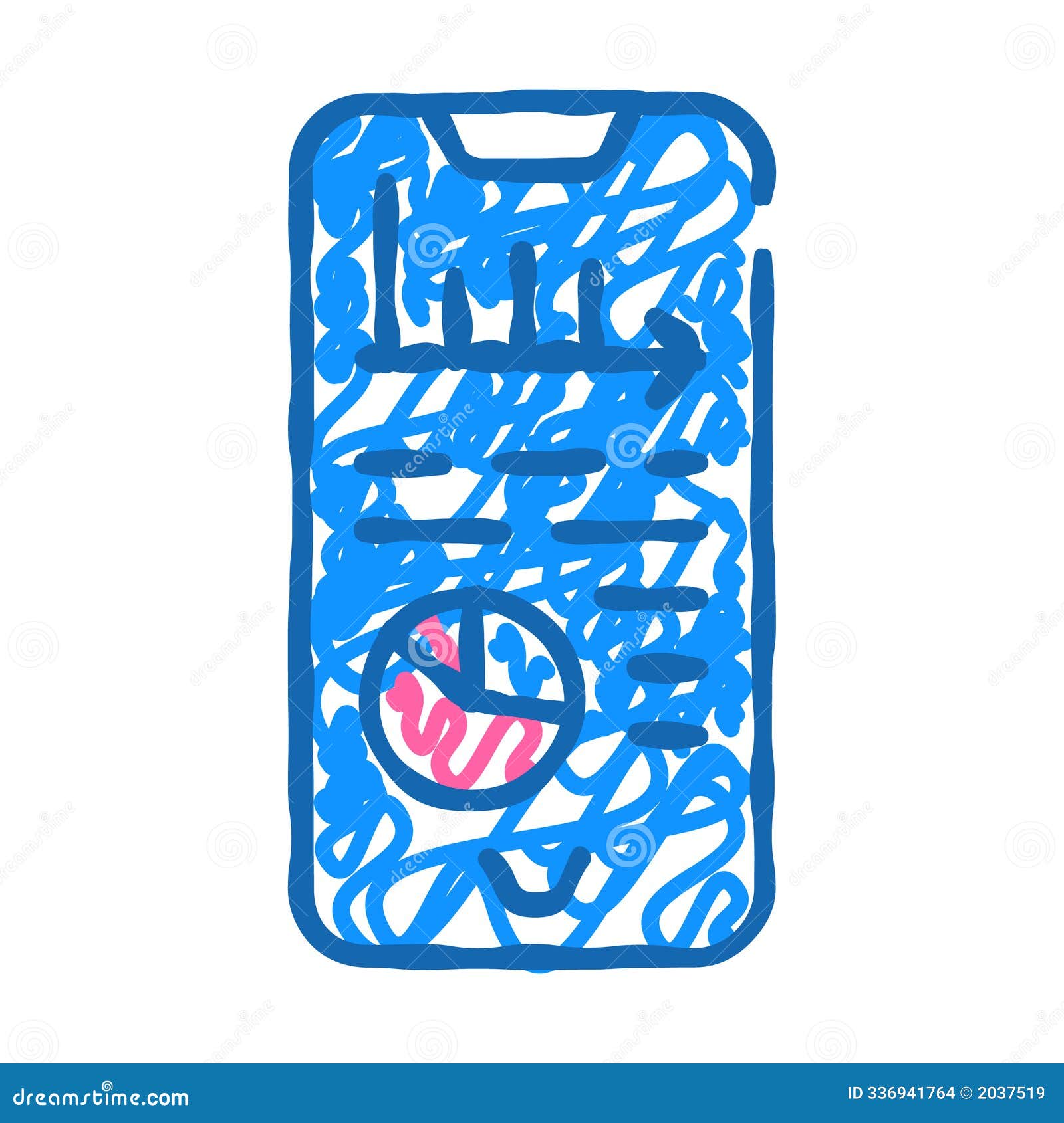 Data Analysis Mobile App Icon Doodle Illustration Stock Vector ...