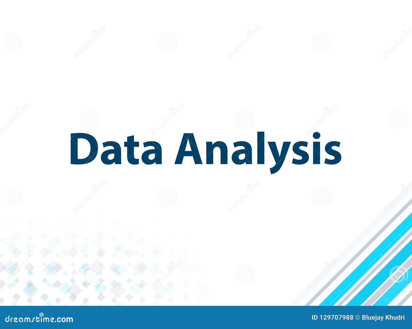 Data Analysis Modern Flat Design Blue Abstract Background Stock ...