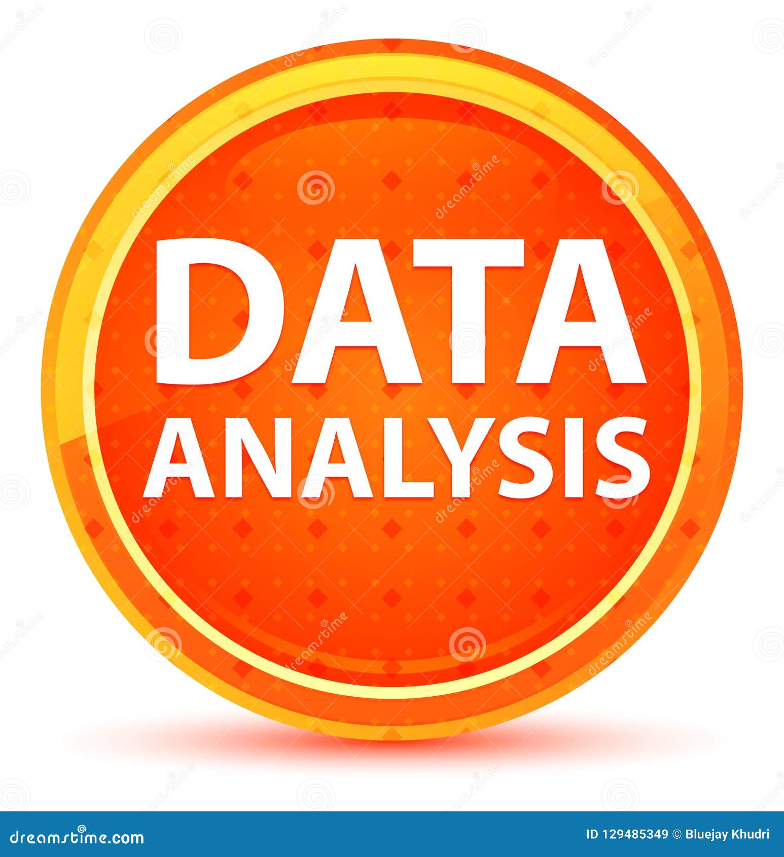 Data Analysis Natural Orange Round Button Stock Illustration ...