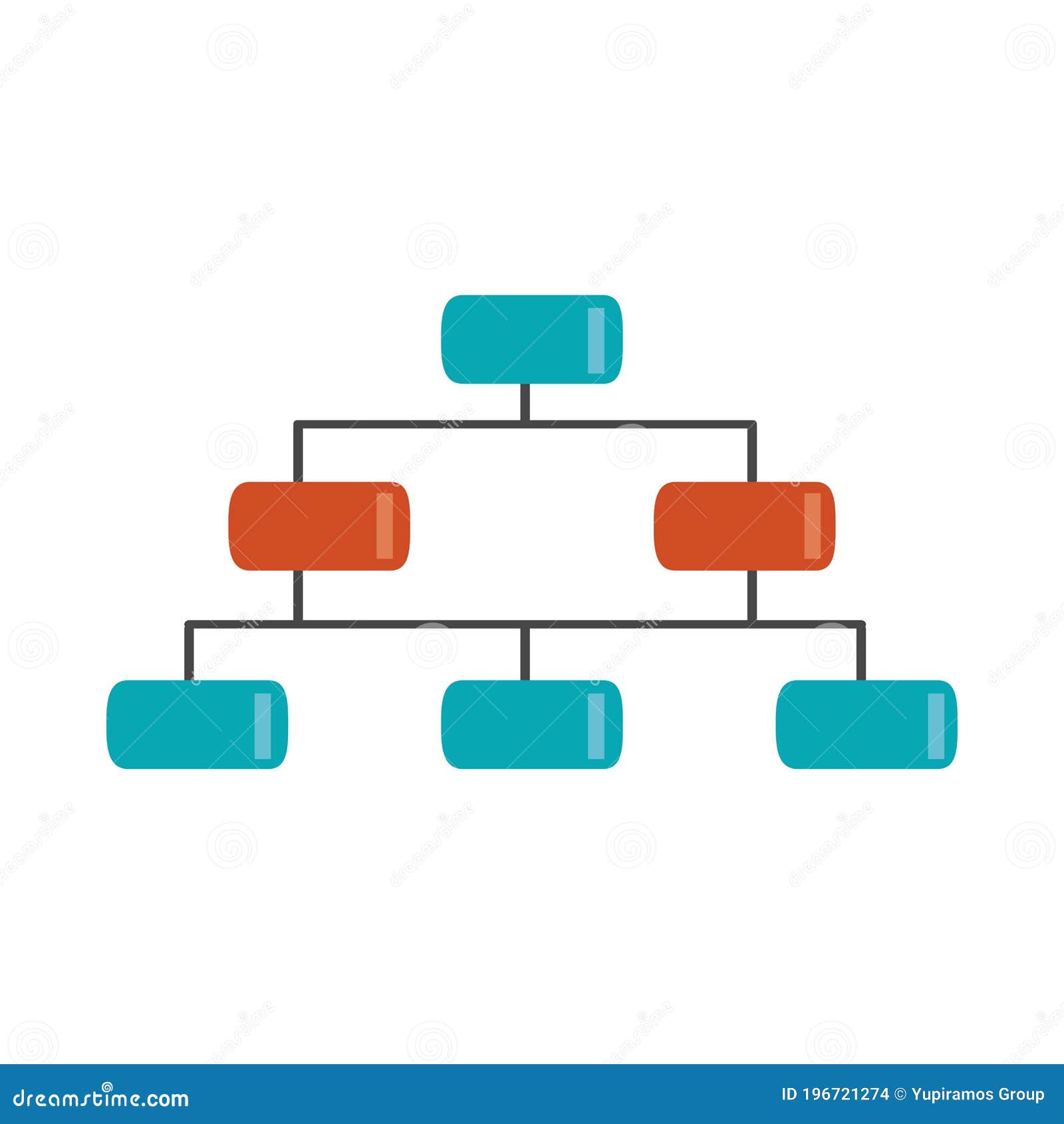 Data Analysis, Organization Chart Corporate Flat Icon Stock Vector ...