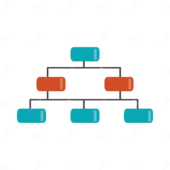 Data Analysis, Organization Chart Corporate Flat Icon Stock Vector ...