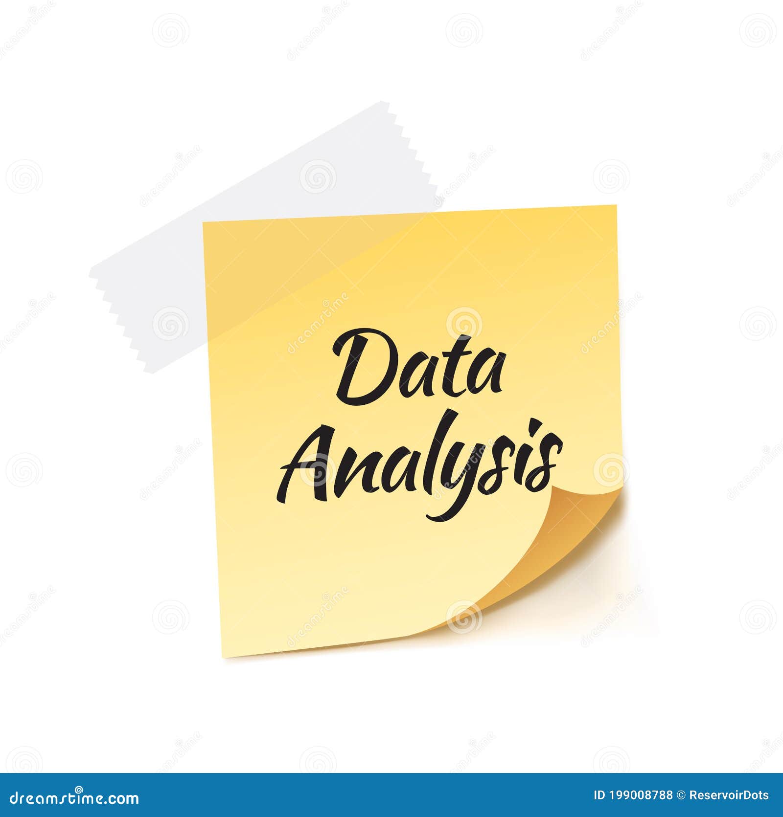 Data Analysis Post it Vector Illustration Stock Vector - Illustration ...