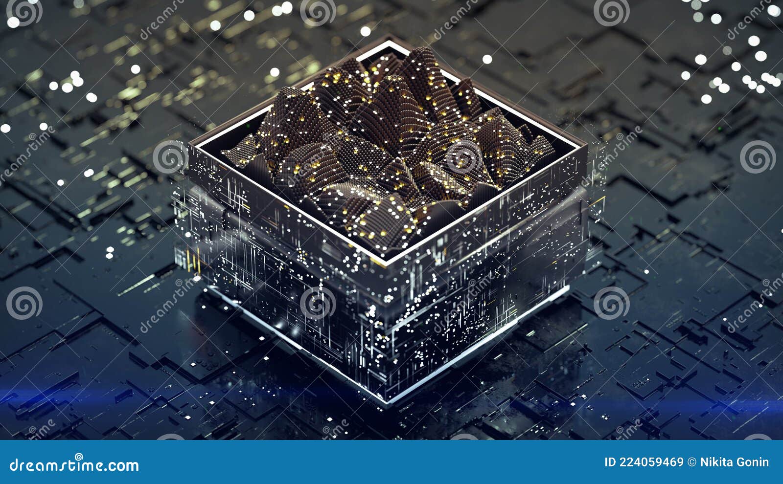 Data Analysis Process 3D Rendering Illustration Stock Illustration ...