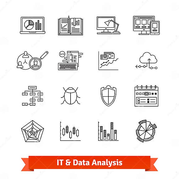 It, Data Analysis, Programming, Web Development Stock Vector ...
