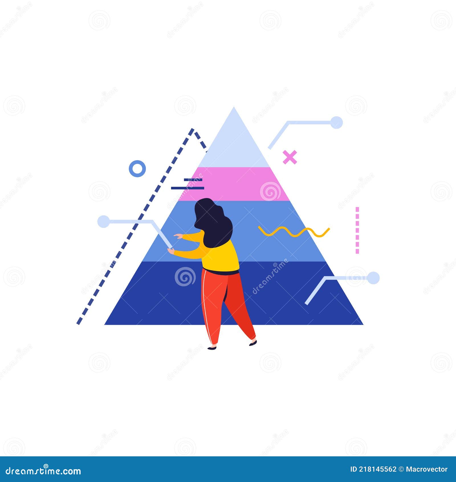 Data Analysis Pyramid Composition Stock Vector - Illustration of ...