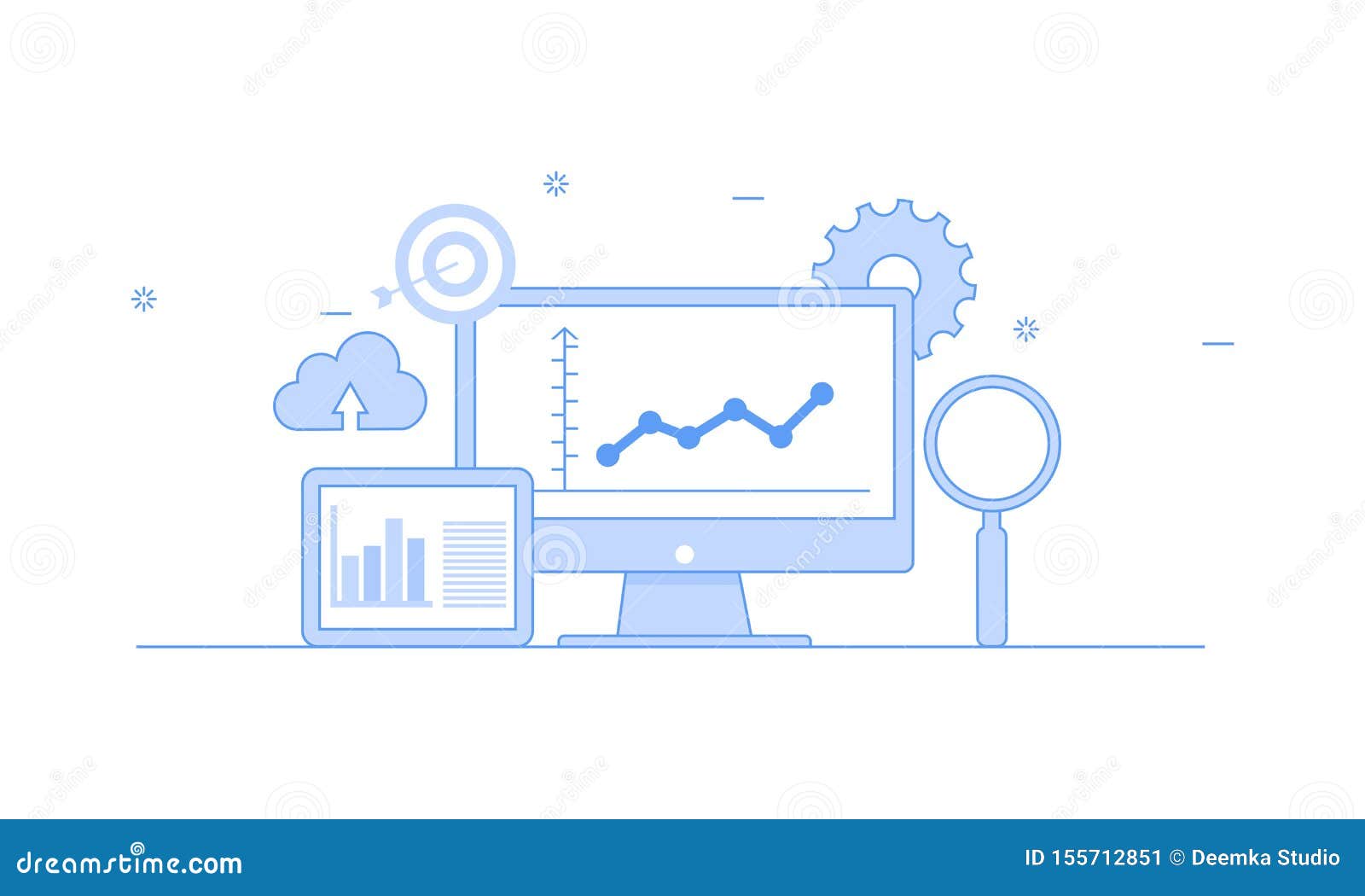 Data Analysis Related Illustration. Research, Information, Analytic ...