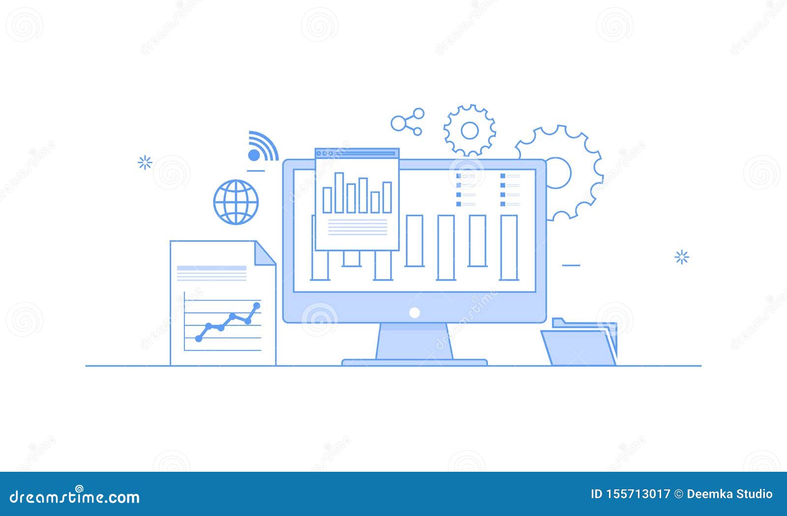 Data Analysis Related Illustration. Research, Information, Analytic ...
