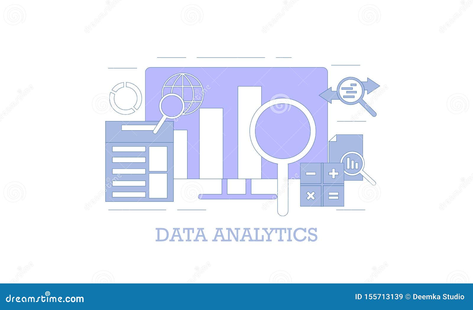 Data Analysis Related Illustration. Research, Information, Analytic ...