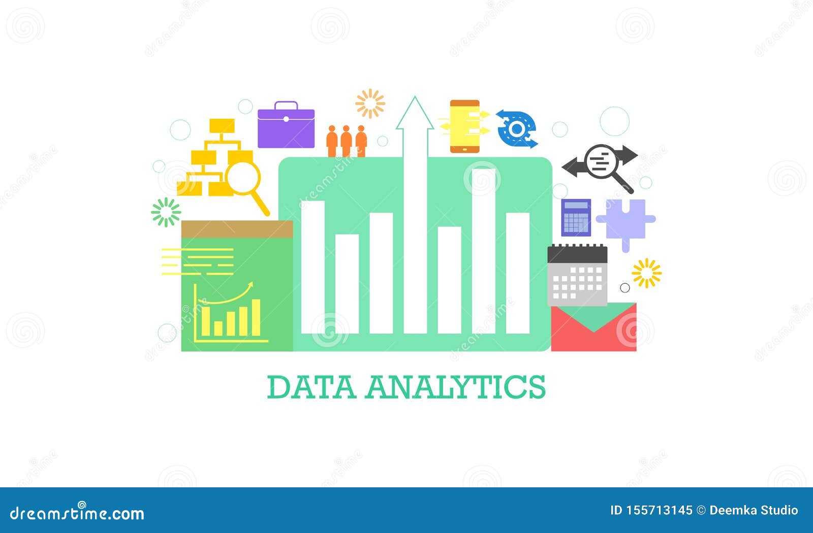 Data Analysis Related Illustration. Research, Information, Analytic ...