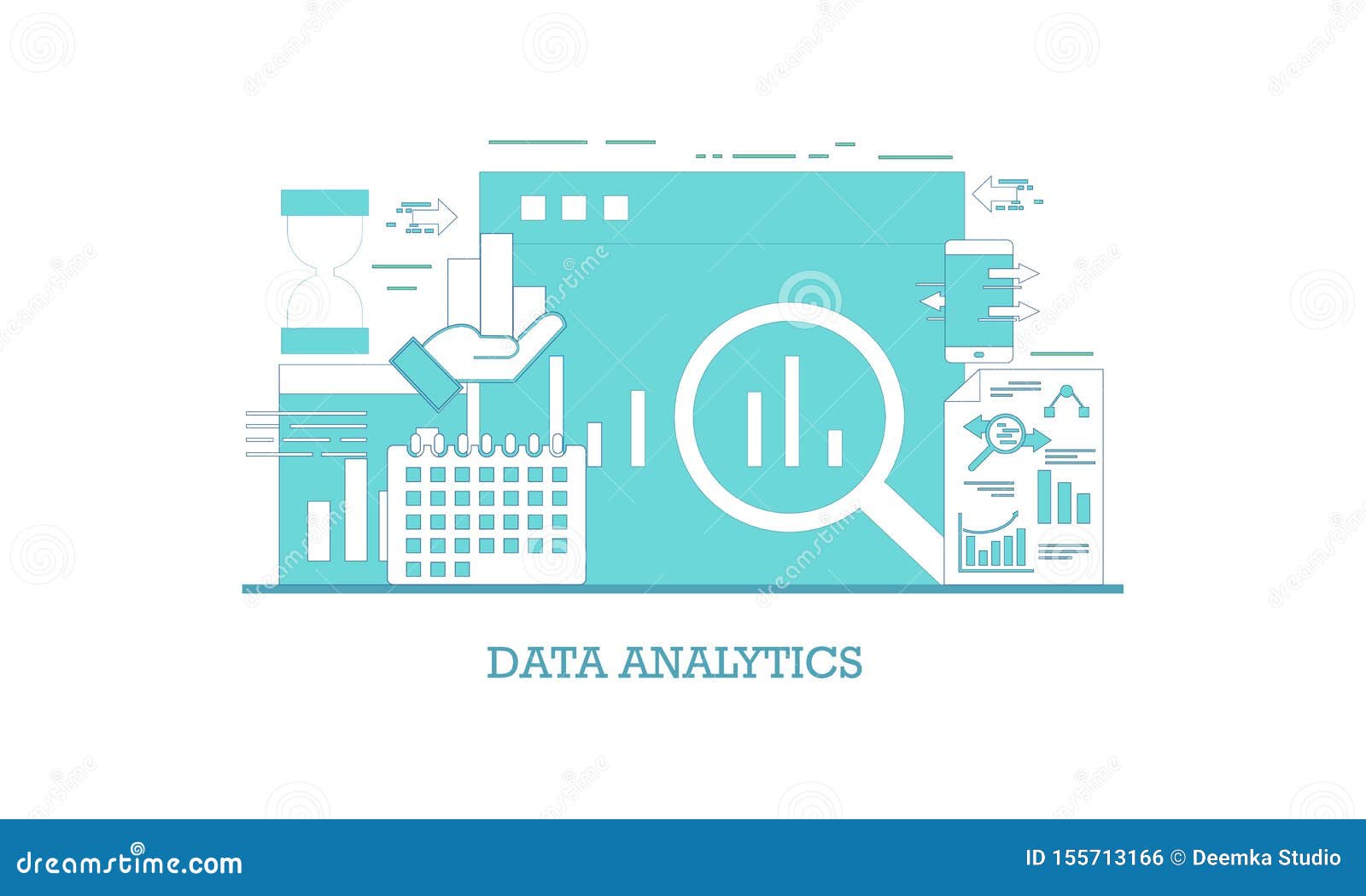 Data Analysis Related Illustration. Research, Information, Analytic ...