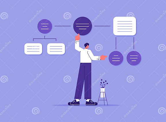 Data Analysis, Research Concept or Complex Process Flow Chart Stock Vector - Illustration of ...