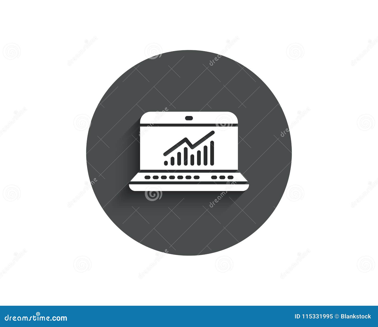 Data Analysis and Statistics Simple Icon. Computer. Stock Vector ...