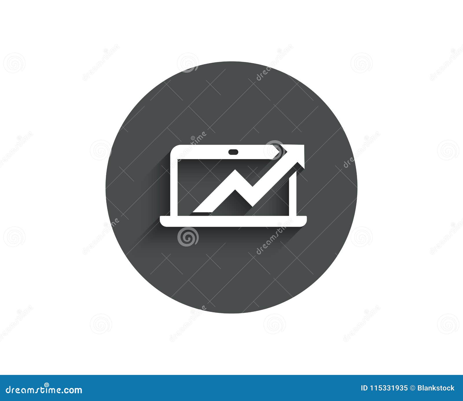 Data Analysis and Statistics Simple Icon. Computer. Stock Vector - Illustration of shadow ...