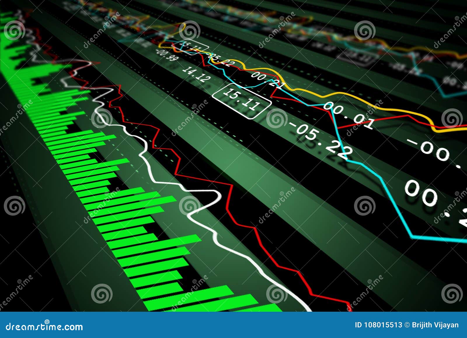 Data Analysis in Stock Market Stock Illustration - Illustration of ...