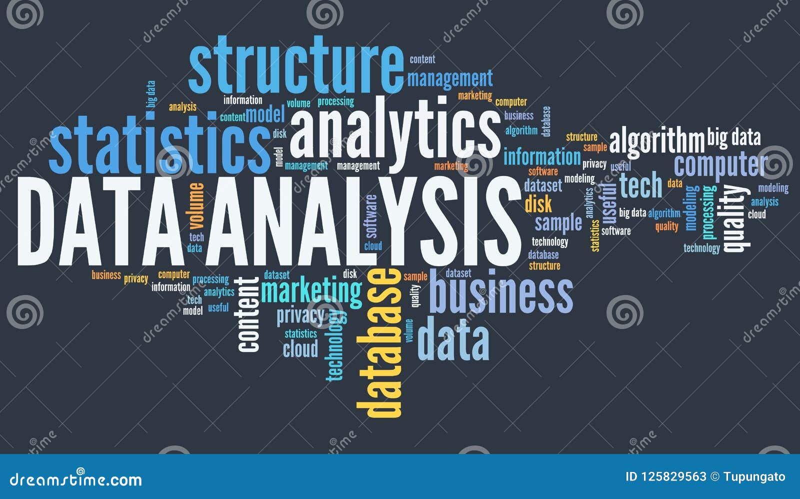 Data analysis tag cloud stock illustration. Illustration of information ...