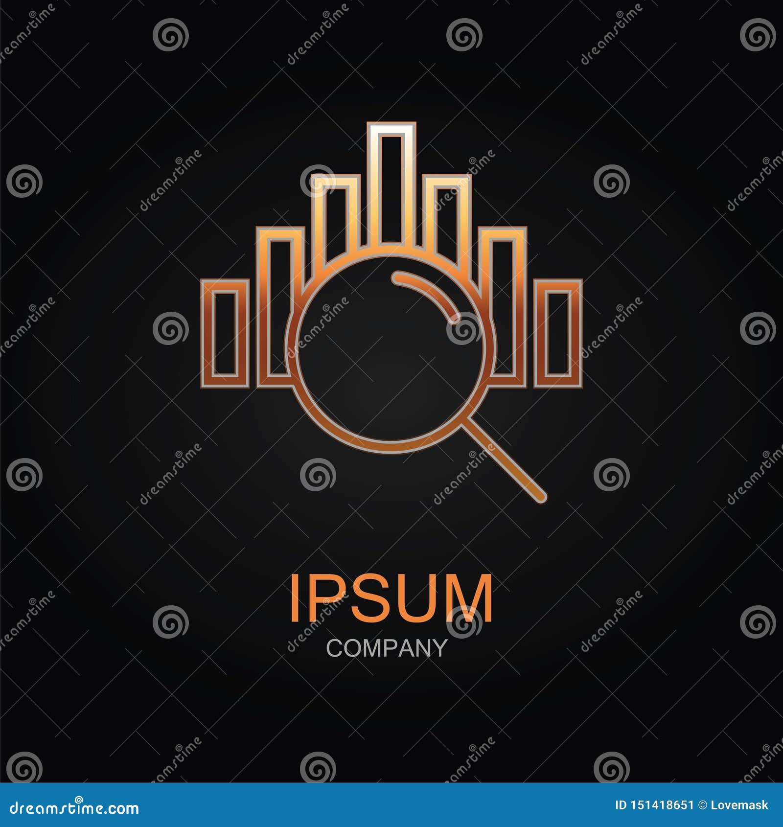 Data Analysis Vector Icon. Design Logo Element. Isolated on Black ...