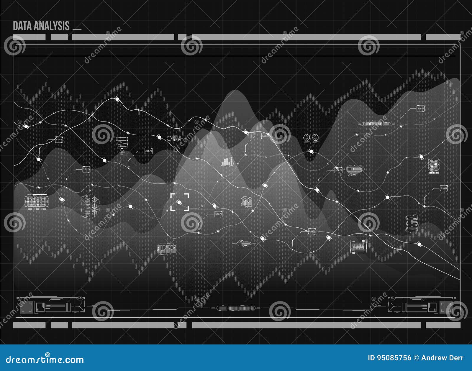 Data Analysis Visualization Visual Data Complexity Social Network Representation Stock Vector