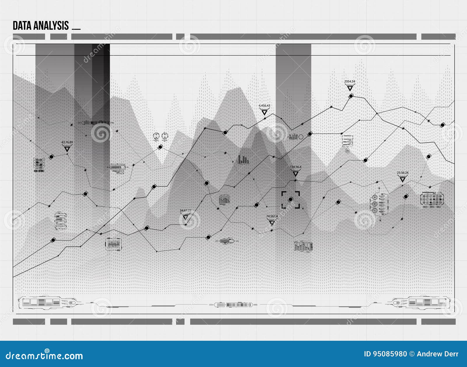 Data Analysis Visualization Visual Data Complexity Social Network Representation Stock Vector