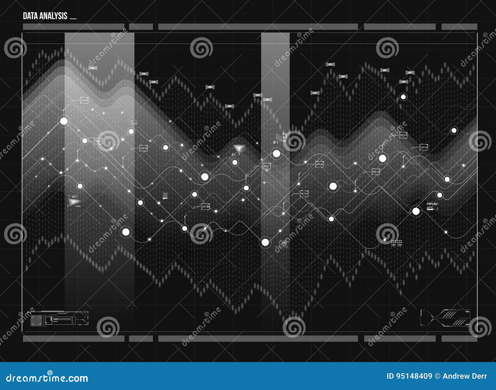 Data Analysis Visualization Visual Data Complexity Social Network Representation Stock Vector