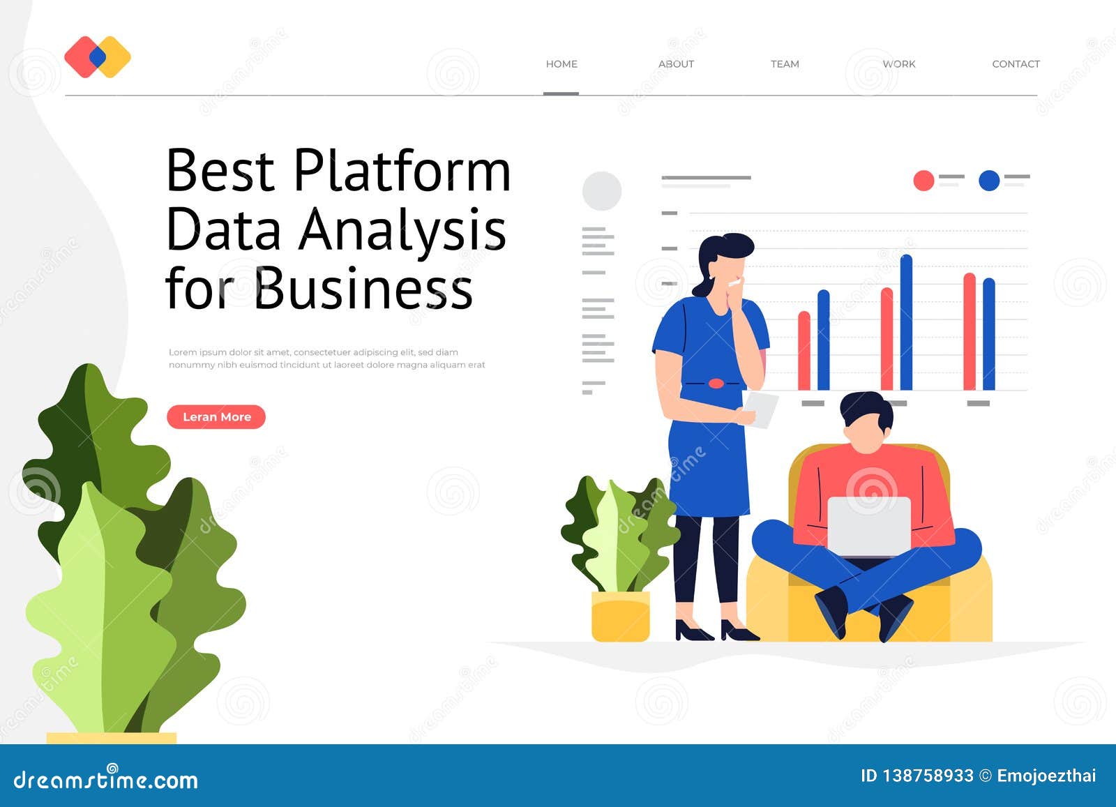 Data Analysis Website stock illustration. Illustration of information ...