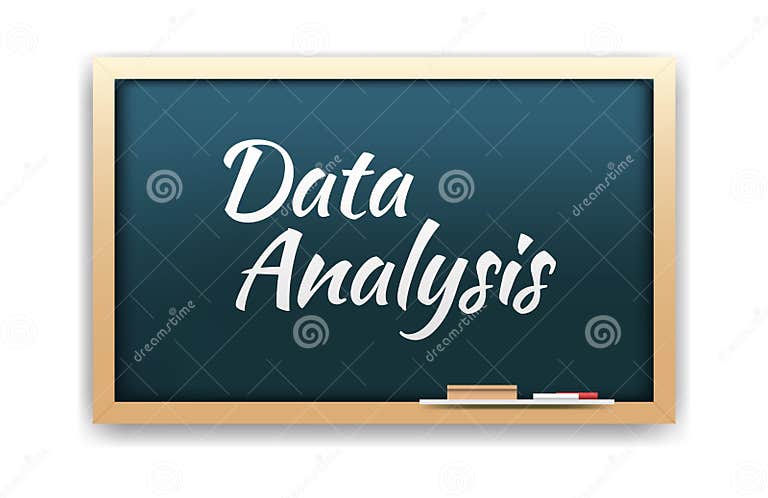 Data Analysis Word Chalkboard Stock Vector - Illustration of digital ...