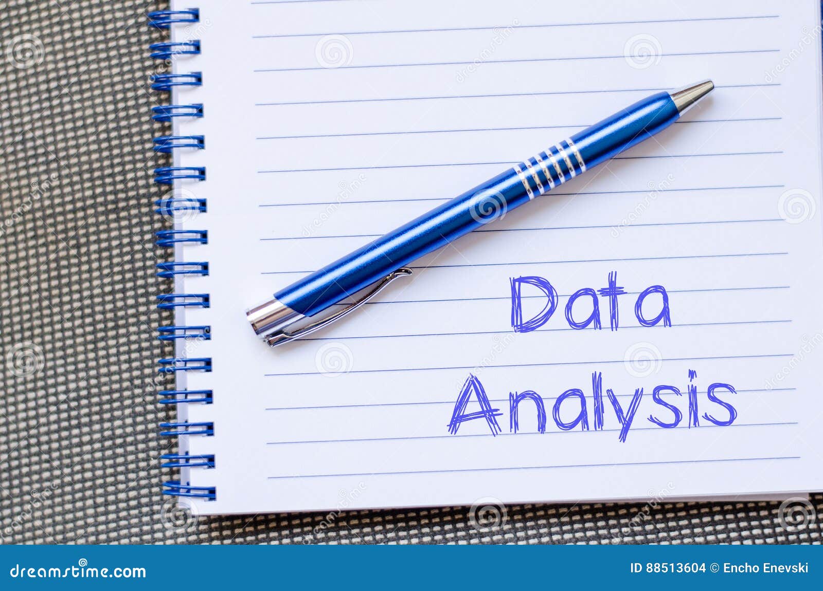 Data Analysis Write on Notebook Stock Photo - Image of advice ...