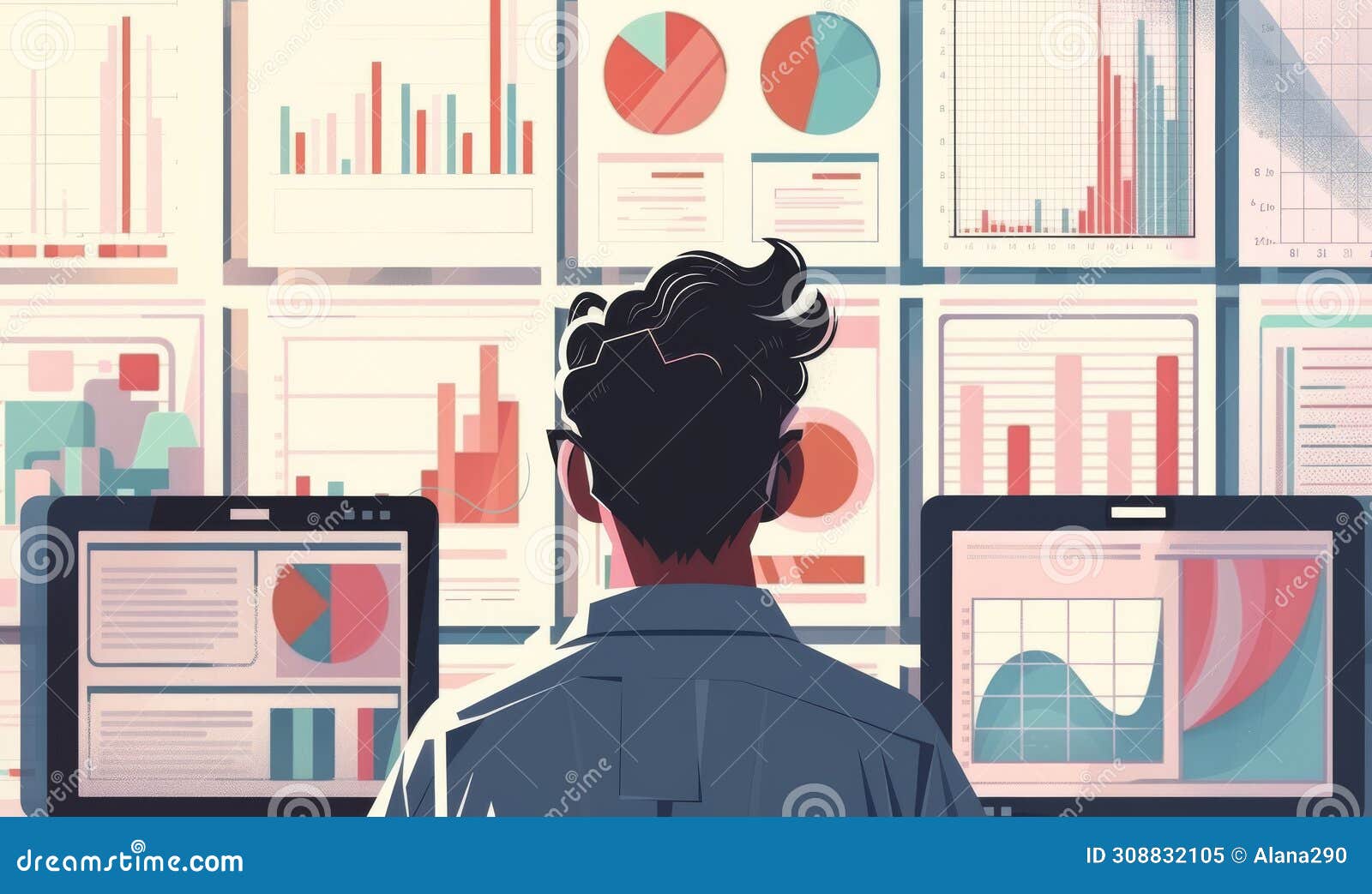 Data Analyst Visualizing Big Data Network With Artificial Ai ... Data Analyst Visualizing Big Data Network With Artificial Ai ...